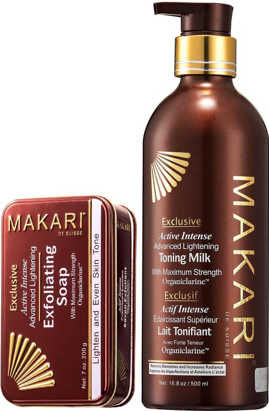 MAKARI EXCLUSIVE TONING MILK AND SOAP SET | bol