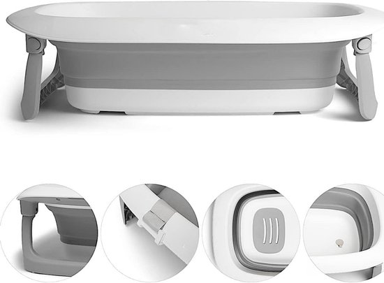 Baby Badje Met Standaard - Babybadje - Inklapbaar Bad 30 Liter - Bad ...