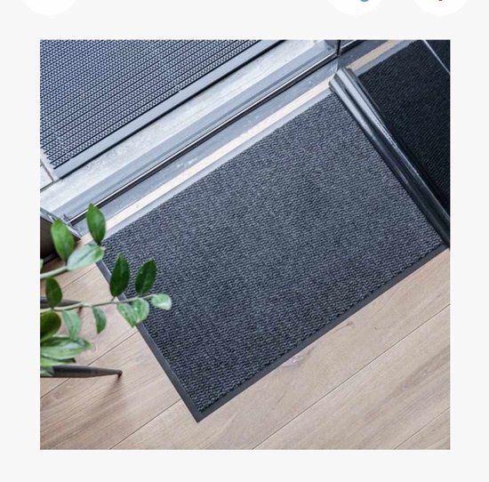 Droogloopmat - Inloopmat - Binnenmat - rechthoek met rubberrand ...