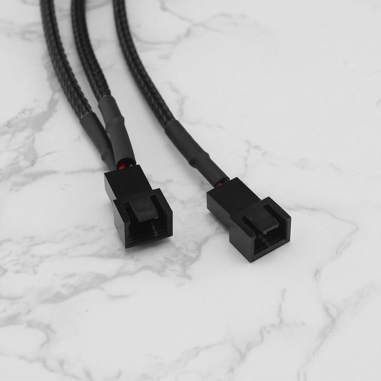2 STKS Distributie Kabel 12V 2-Pin 60cm Molex Plug Z-Gevlochten Mouw ...