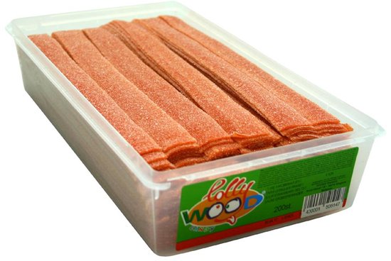 Lollywood Zure Aardbei matjes Snoep - 1,7kg - Rood - Zuur - aardbei ...