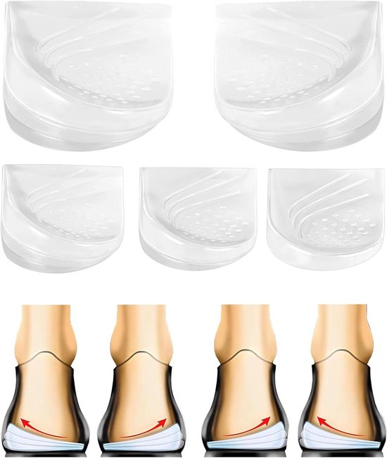 1 Pair of Adjustable Heel Wedge Inserts for Pronation Correction and ...
