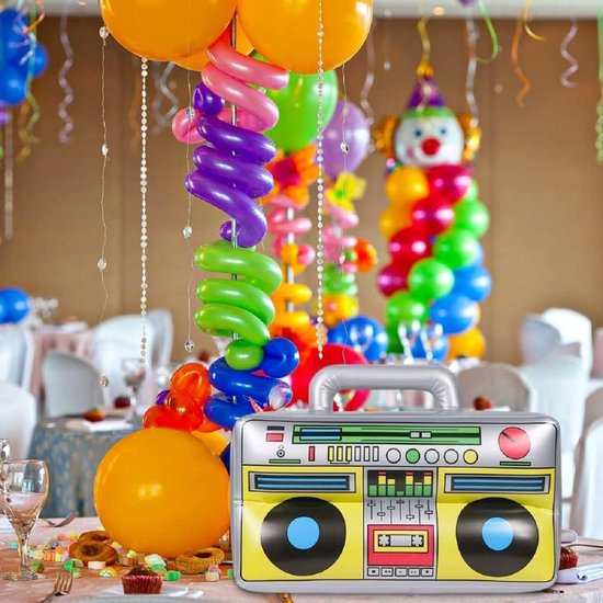 Inflatable Rock Star Toy Retro Ghetto Blaster for 80s 90s Party ...
