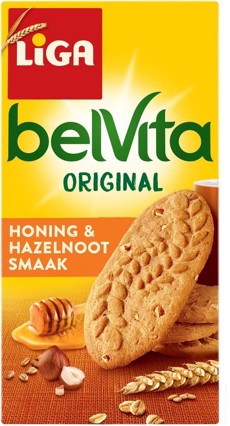 LiGA BelVita Koekjes Honing & Hazelnoot - Doos 6 x 300g - Koek - Koeken ...