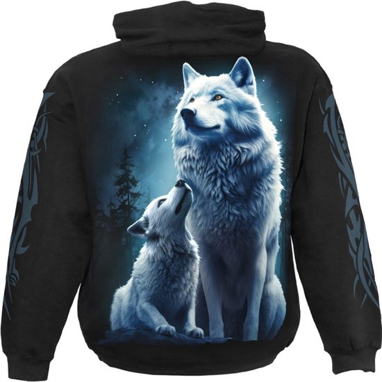 Spiral - Sweat à capuche/pull Wolf Guardian - S - Zwart | bol