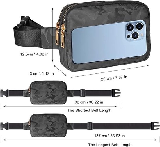 Clord - Heuptas - Modieus & Verstelbaar - Voor Dames & Heren - Geschikt ...