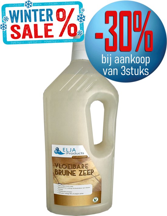 Elja vloeibare bruine zeep | 2L | Milieuvriendelijk | Natuurzeep | bol