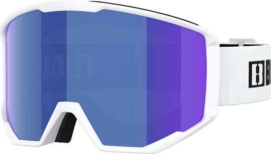 Bliz Spark Skibril Wit Smoke With Blue Multicoating/CAT3 | bol