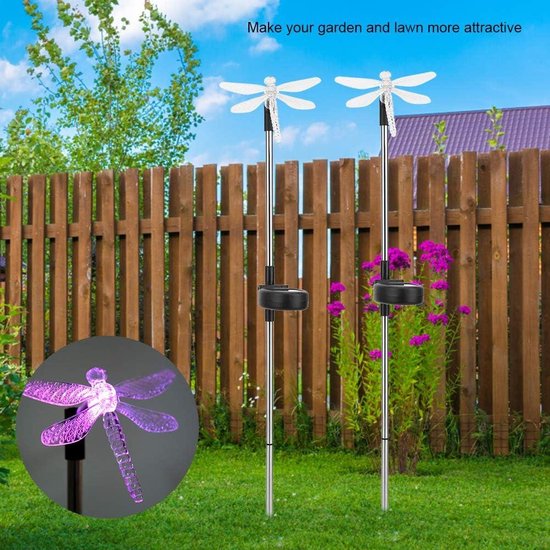 Pathway Lights 2 stuks/set Unieke Dragonfly Solar LED Gazon Licht ...