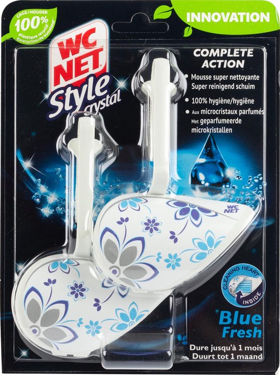 WC Net Toiletblokje Style Crystal Blue Fresh Duopack 2 x 36,5g | bol