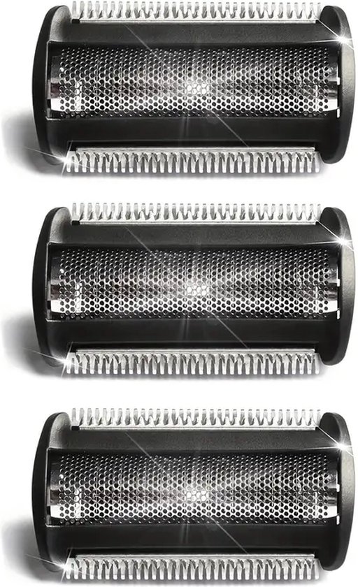 Set van 3 Vervangende Philips Bodygroom Foliekoppen - Compatibel met ...