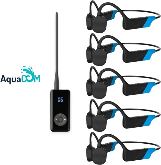 Aquacom Communicatieset voor Zwemmers en Trainers - Waterdichte Beengeleidingstechnologie | bol