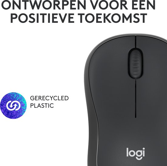 Logitech M240 Bluetooth Muis - Draadloos - Stil - Graphite | bol