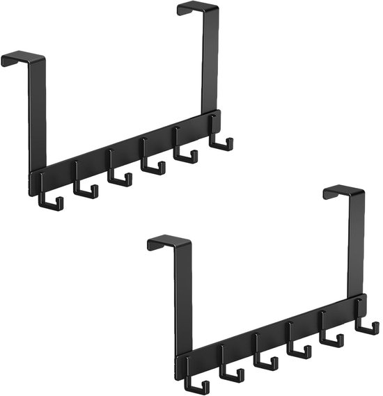 Deurkapstok 2 Stuks Stabiele Deurhakenlijst Met 6 Haken 39 Cm deurkapstok-2-stuks-stabiele-deurhakenlijst-met-6-haken-39-cm