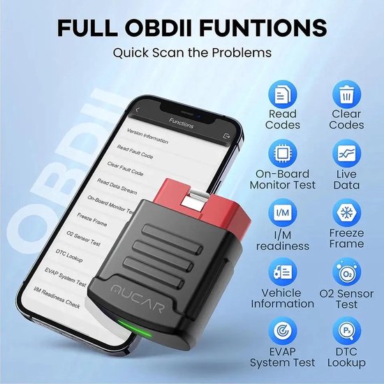 OBD2 Scanner - voor Alle Auto's - Diagnose Computer - Foutverwijdering ...
