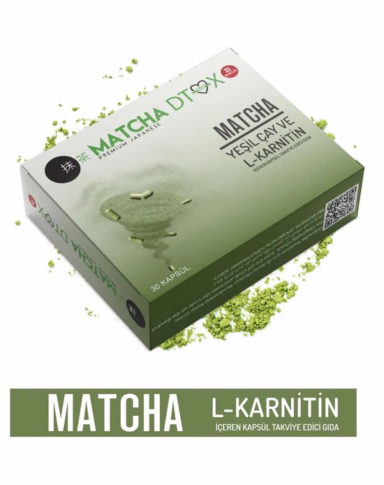 Matcha Premium Japanse Detox Matcha-vorm - Groene Thee & L-carnitine 30 ...