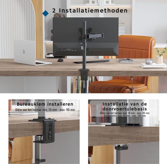 LifeStages - Monitor Arm 1 Scherm - Monitorhouder Voor 13-32 Inch - LCD ...