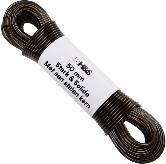 H&S waslijn extra sterk - Wasdraad 50 m lang - PVC waslijndraad met ...