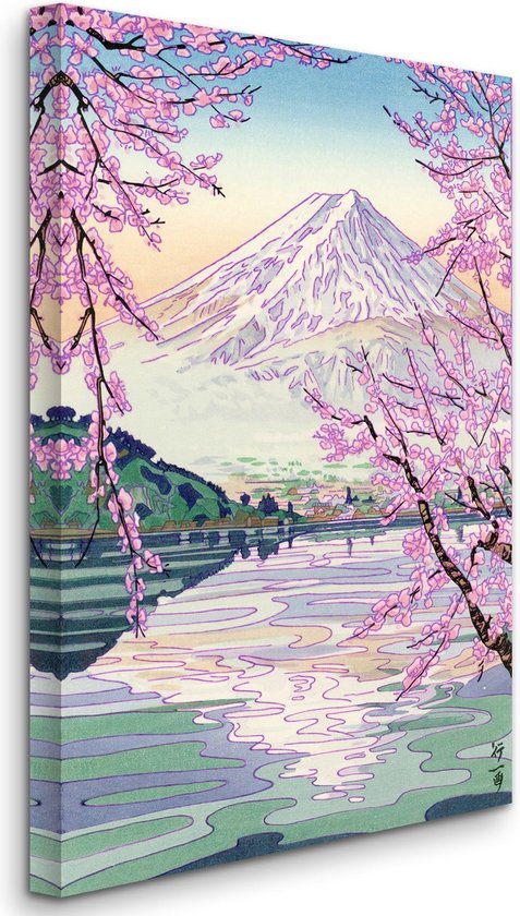 Okada Koichi - Mt. Fuji by the Kawaguchi River - Mt. Fuji bij de ...