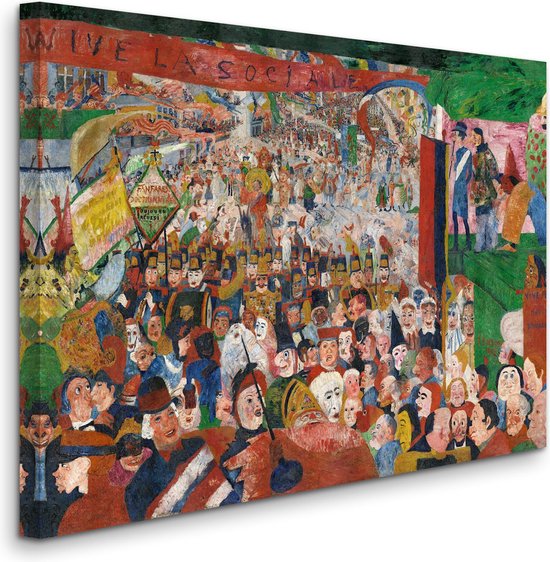 James Ensor - Christ's Entry into Brussels - De intocht van Christus in Brussel (1889)... | bol