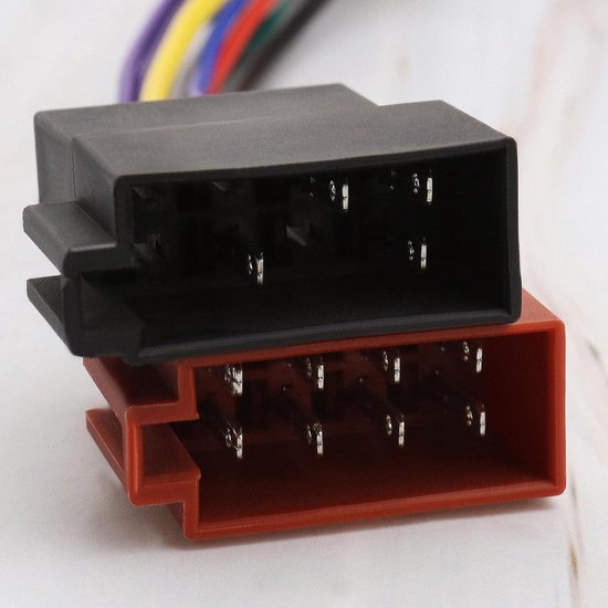 Stereo Radio Kabelboom Connector Adapter 16 Pin Poort naar Mini ISO 8 ...