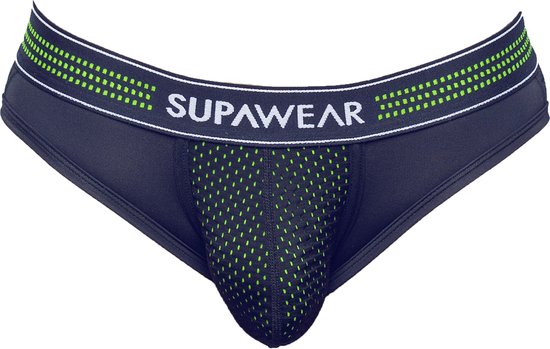 SUPAWEAR Mesh Brief Neon Green - MAAT XL - Heren Ondergoed - Slip voor ...