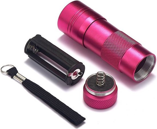 Mini zaklamp 12 LED Aluminium UV Ultra Violet paars licht | bol