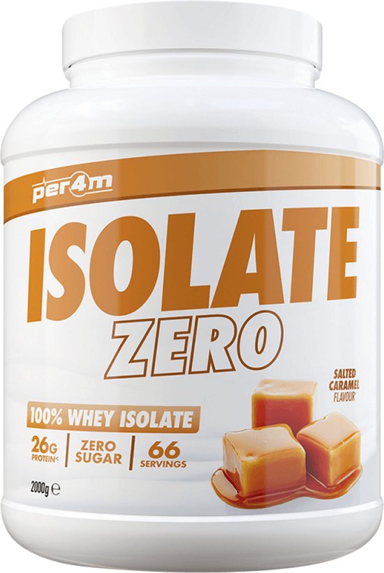 Per4m Whey Isolate Zero (2000g) Salted Caramel - Eiwitten - Wei-eiwit ...