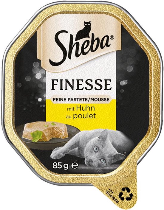 Sheba Bowl Finesse Paté/Mousse 22x85g - met kip | bol