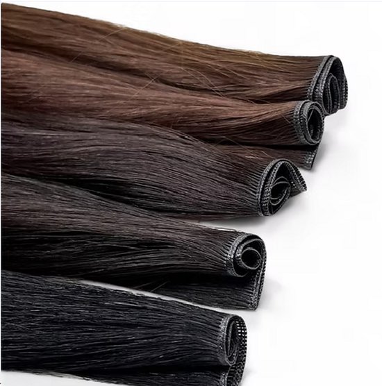 LUXEXTEND Genius Weave | Genius Weft | Kleur #1C | Human hair extensions | Flat Weave... | bol
