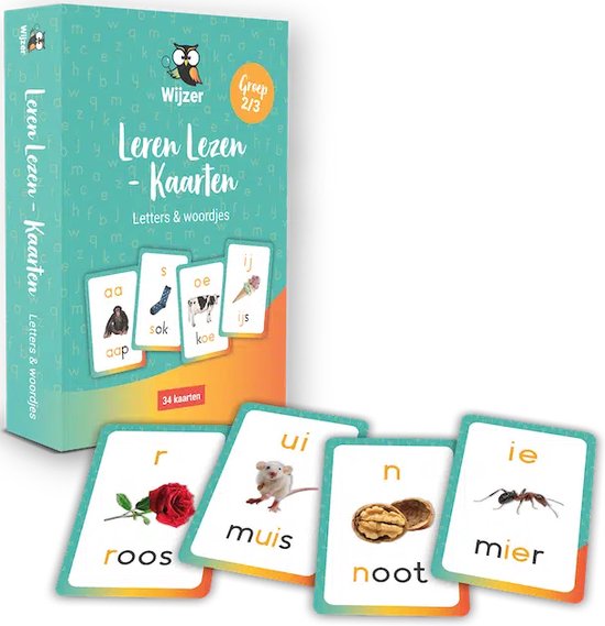 Leren Lezen Kaarten - Letters en Woordjes - Voor groep 2 en 3 | Games | bol