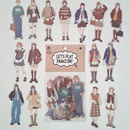 Girl stickers - Meisjes - transparante stickers - 30 stuks - Scrapbook ...