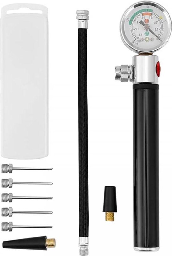 Mini-balpomp met manometer - Draagbare sportbal-luchtpomp van ...