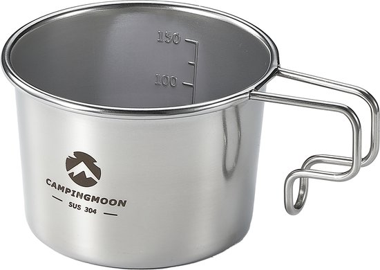 Campingmoon - Sierra RVS Mok Inhoud 160 ml met Schaalverdeling Outdoor ...