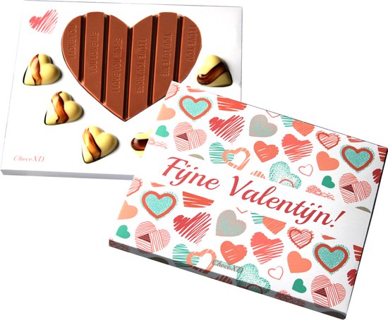 Fijne Valentijn chocolade - Hart chocolade - Valentijn chocolade cadeau ...