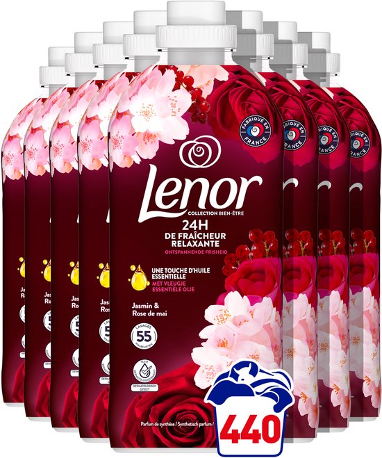 Lenor Wasverzachter Jasmijn & Rose de Mai - 8 x 55 Wasbeurten | bol