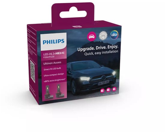 Philips Ultinon Access LED HB3 HB4 set 11005U2500CX | bol