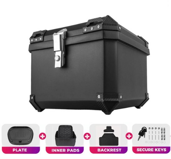 45L Aluminium Motorfiets Kofferbak – Motor Bagagebak - Motor Topkoffer - Waterdichte... | bol