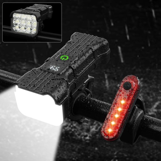 LED Fietsverlichting Set - Fietslamp USB Oplaadbaar - Fietslampjes ...