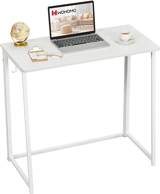 Opvouwbaar Bureau 80cm - Compact Bureau voor Kleine Ruimtes - Eenvoudig ...