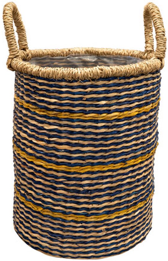 Ter Steege Plantenmand voor Binnen Zeegras Beige-Multicolour D 21 cm H ...