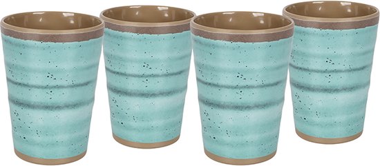 Bo-Camp - Beker - Halo - Blauw - 4 Stuks | bol