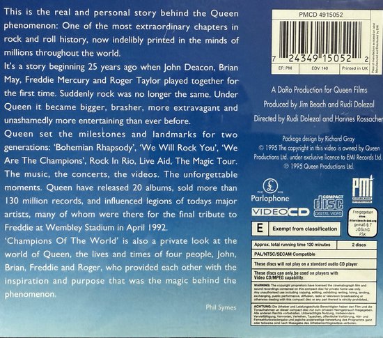 Video CD Queen - Champions of the World • Muziek Documentaire ...