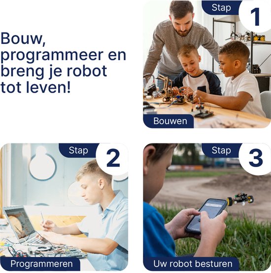 SyncGear 2WD Robot Bouwpakket voor Kinderen - Arduino - ESP32 ...