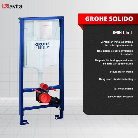 Inbouwreservoir Complete Toiletset Grohe Solido 39069000 - Inbouw WC ...