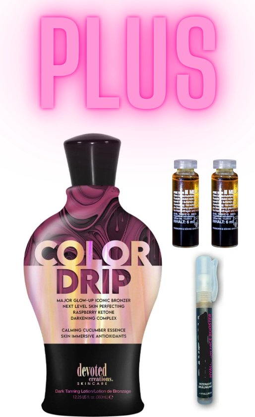 Devoted Creations Color Drip 360 ml PLUS Melanine Olie 6 ml (2x), Facebooster 10 ml | bol