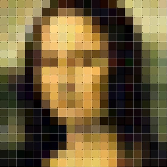 IXXI Mona Lisa Pixel - Gratis ophangset - Grote Wanddecoratie en ...