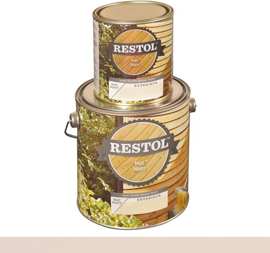 Restol Houtolie Parelwit mat 0.75L | bol
