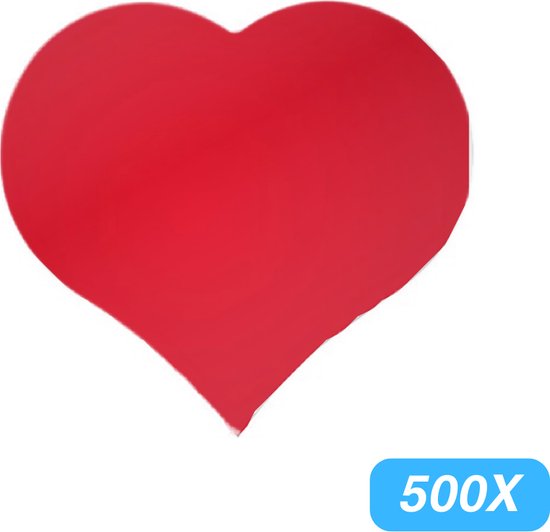 Stickers - "Rode Hart" - 500 Stuks - 45mm x 40mm - Etiket - Sluitzegel ...