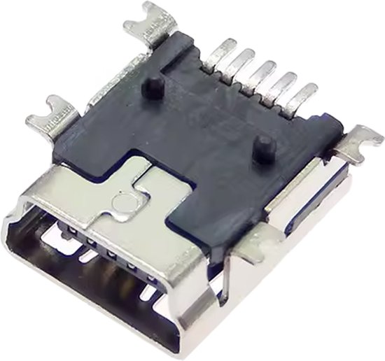 USB Connector - Mini USB Type B - USB 2.0 - PCB Print Montage - 5-Pins ...